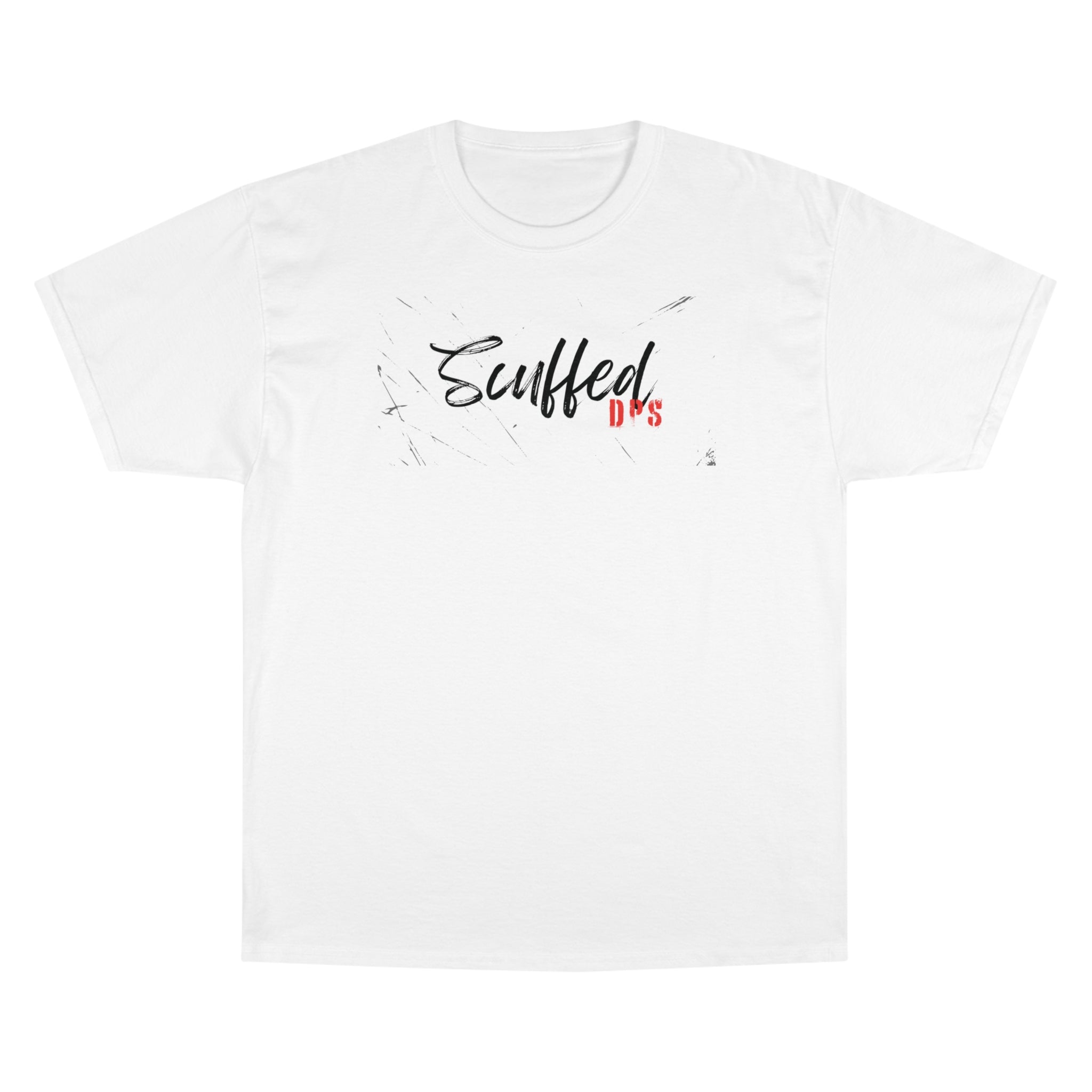 Scuffed DPS Champion White T-Shirt – Rift Damage